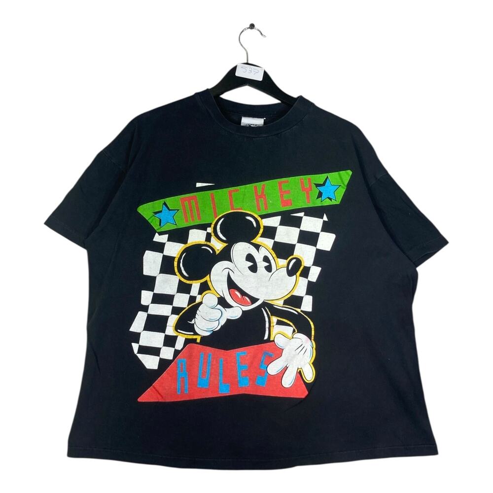 Vintage Disney Mickey Mouse Rules 90s T-Shirt Xxl - Gem